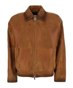 Versace Long-sleeved Zipped Jacket - Brown