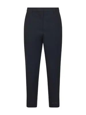 Prada Wool Rush Stitch Tailored Trousers