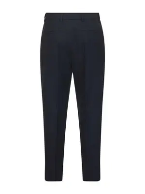Prada Wool Rush Stitch Tailored Trousers