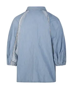 Farm Rio Lace Panelled Shirt