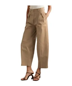 Altuzarra Pleated Cotton-twill Barrel-leg Pants