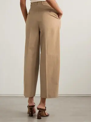 Altuzarra Pleated Cotton-twill Barrel-leg Pants