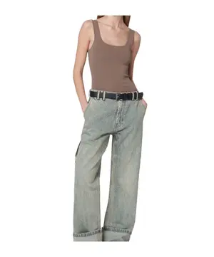ENTIRE STUDIOS Ribbed Tank Top - Gray