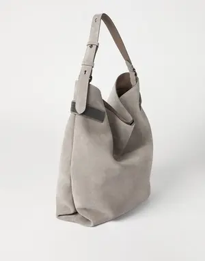 Brunello Cucinelli Monili Detail Suede Tote Bag