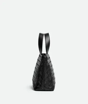 Bottega Veneta Mini Intrecciato Zipped Tote Bag - Black