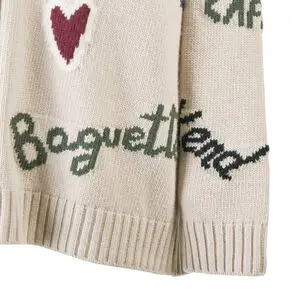 Max Mara Oversized Wool Knit Cardigan With Applique