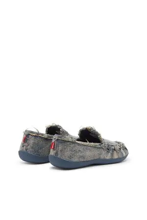 DIESEL® D-shock Moc Frayed Denim Loafers