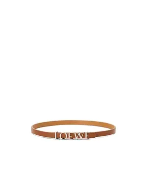 Loewe Leather Bracelet - Tan/palladium