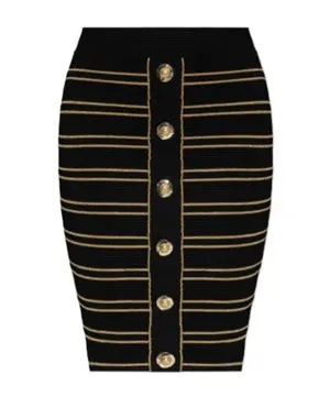 Balmain Lurex Thread Pencil Skirt