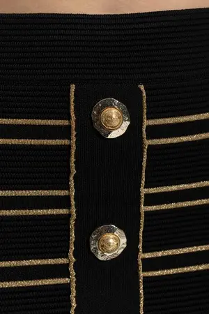 Balmain Lurex Thread Pencil Skirt