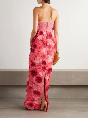 Erdem Embellished Off-the-shoulder Gown