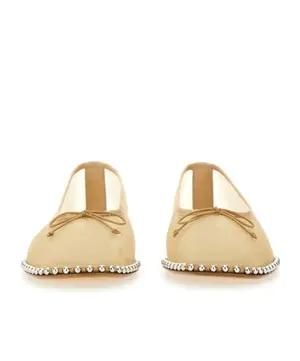 Alexander Wang Studded Mesh Ballet Flats - Nude
