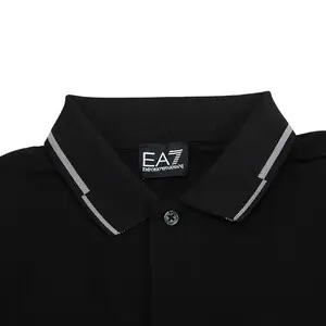 EA7 Logo Polo Shirt - Black