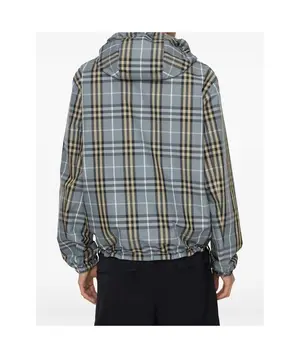 Burberry Reversible Checked Hooded Jacket - Wavy Blue