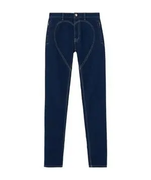 Burberry High-rise Skinny Jeans With Heart Motif