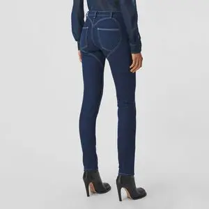 Burberry High-rise Skinny Jeans With Heart Motif