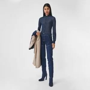 Burberry High-rise Skinny Jeans With Heart Motif