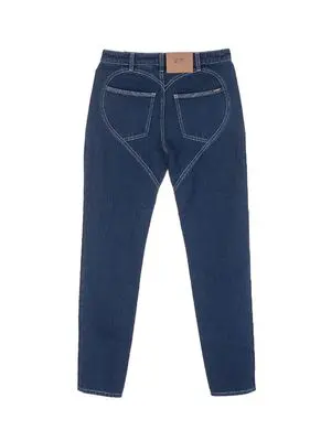 Burberry High-rise Skinny Jeans With Heart Motif
