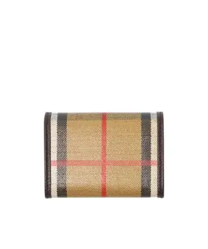 Burberry Highlands Check Tri-fold Wallet - Sand