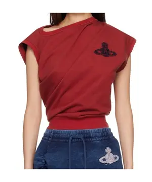 VIVIENNE WESTWOOD Asymmetric Logo Top - Red