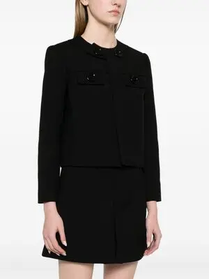 Celine Brompton Jacket In Gauffered Double Wool