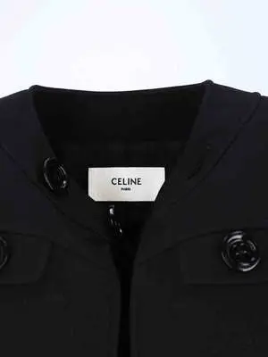 Celine Brompton Jacket In Gauffered Double Wool