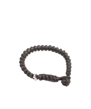 Bottega Veneta Intrecciato Knot Bracelet - Black