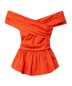 Altuzarra Off-the-shoulder Ruffled Waist Top