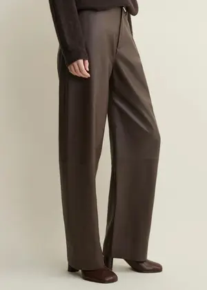ARMA Charlotte Leather Trousers - Marrone
