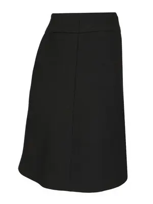 Celine Trapeze Mini Skirt In Gauffered Double Wool