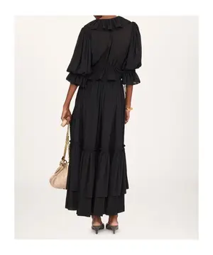 Chloé Tiered Ruffled Maxi Skirt - Black