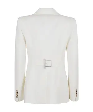 Alexander McQueen Single Breasted Tailored Blazer - Bone