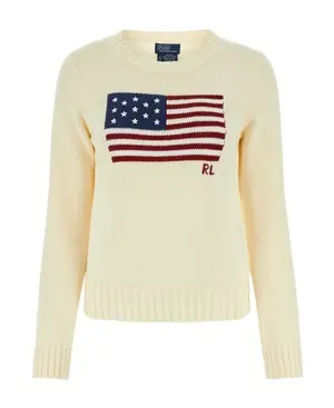 Polo Ralph Lauren Flag Intarsia Knitted Sweater - Red