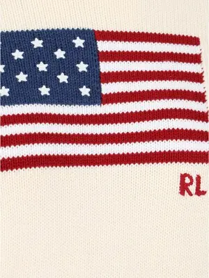 Polo Ralph Lauren Flag Intarsia Crewneck Jumper - Red