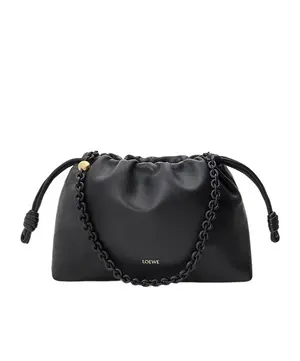 Loewe Medium Flamenco Purse In Mellow Nappa Lambskin - Black