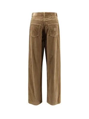 Miu Miu Wide-leg Corduroy Trousers - Brown