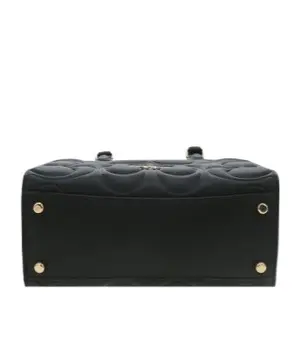 COACH Embossed Monogram Top Handle Shoulder Bag
