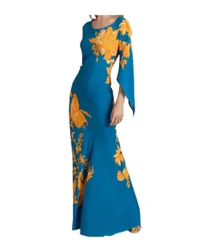 Etro Floral Paisley Maxi Dress - Blue