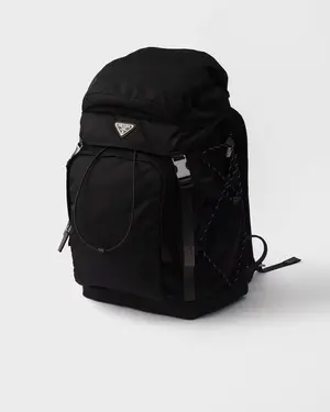 Prada Speedrock Re-nylon And Leather Backpack - Black