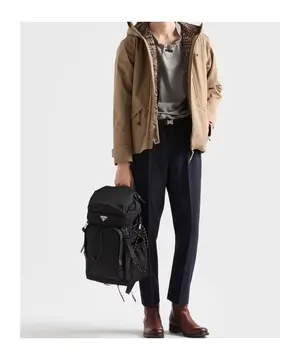 Prada Speedrock Re-nylon And Leather Backpack - Black