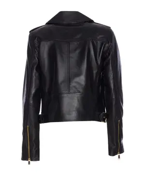 Michael Kors Leather Zip-detail Moto Jacket