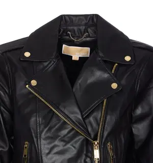 Michael Kors Leather Zip-detail Moto Jacket