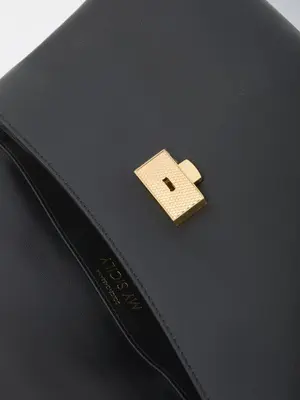 Dolce & Gabbana Medium Sicily Handbag With Logo Plaque - Black