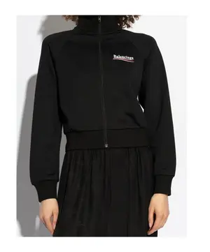 Balenciaga Logo Print Zip-up Jacket
