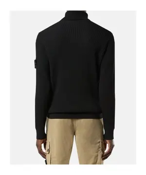 Stone Island Ribbed Turtleneck Jumper - Black