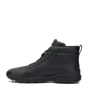 Zegna Logo Embossed Ankle Boots With Drawstring And Pull Tab - Black