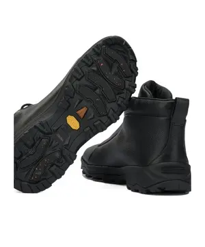 Zegna Logo Embossed Ankle Boots With Drawstring And Pull Tab - Black
