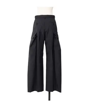 Sacai Belted Cargo Pockets Trousers - Black