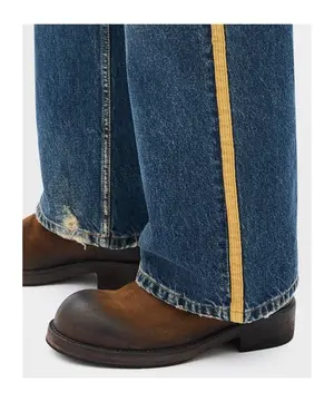 ANN DEMEULEMEESTER Alarik Stonewashed Stripe Trousers