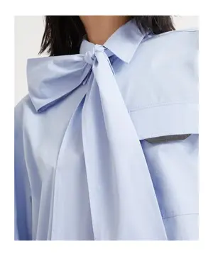 Brunello Cucinelli Long Sleeve Shirt With Monili Detail
